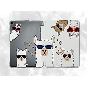 Cute Llama Kawaii Alpaca case Compatible with iPad Mini Air Pro 7.9 8.3 9.7 10.2 10.9 11 12.9 inch Pattern Cover New 2022 2021 Trifold Stand 3 4 5 6 7 8 9 Generation 497 (11" Pro 1/2/3 gen)