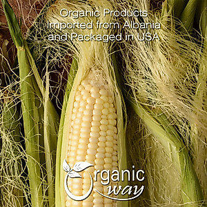 Organic Way Cornsilk Cut & Sifted (Stigma maydis) - European Wild-Harvest | Organic & Kosher Certified | Vegan, Non GMO & Gluten Free | USDA Certified | Origin - Albania (1/2LBS / 8Oz)