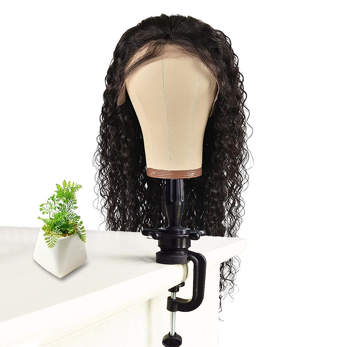 Wig Head Mannequin Head with Stand for Wigs Making 22 inch