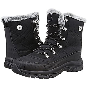 Skechers Women's Cold Weather Boot Snow, Black, 8.5