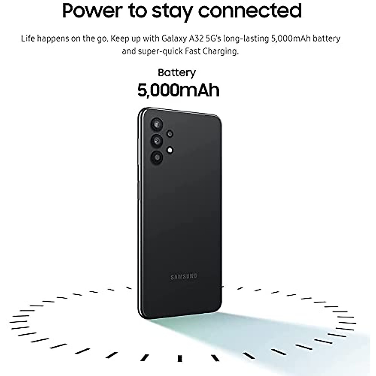 SAM SUNG Galaxy A32 5G Supported | Boost Carrier Locked | (Boost Mobile Phones) Packaging | 4GB, 64GB Black (New) | Android Smartphone | Best Affordable Smart Phone |, 6 x 4 x 2 (Renewed)