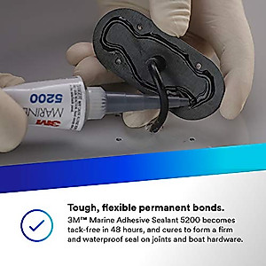 3M TALC Marine Adhesive Sealant 5200 - Permanent Bonding and Sealing for Boats and Marine Applications - Black - 3 Ounces