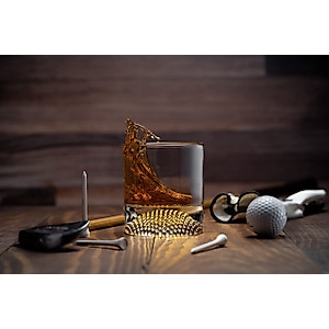 The Wine Savant Golf Ball Whiskey Glasses Set of 2-8oz Golf Gifts - Unique Whiskey Golf Glasses Set - Golf Gifts For Men & Women - Gifts for Golfers Golf Accessories Golf Ball Glasses (4 pack)