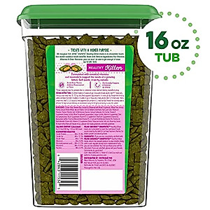 FELINE GREENIES SMARTBITES Healthy Kitten Treats, Crunchy and Soft Natural Cat Treats, Chicken Flavor, 16 oz Tub