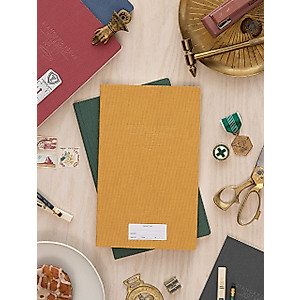 DesignWorks Ink Standard Issue No. 17 Hardcover Cloth Blue 7.25" x 11.75" Tall Notebook Journal with 96 Lined Pages - Perfect for Office Work, Writing, and Journaling