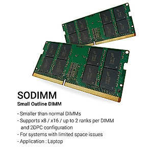 Brute Networks 6NX83AA-BN - 32GB DDR4-2666MHz 2Rx8 Non-ECC SODIMM (Compatible with OEM PN# 6NX83AA)