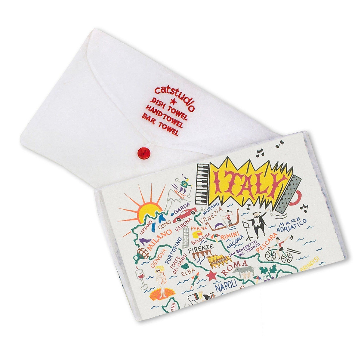 Catstudio Italy Dish & Hand Towel | Great for Kitchen, Bar, & Bathroom