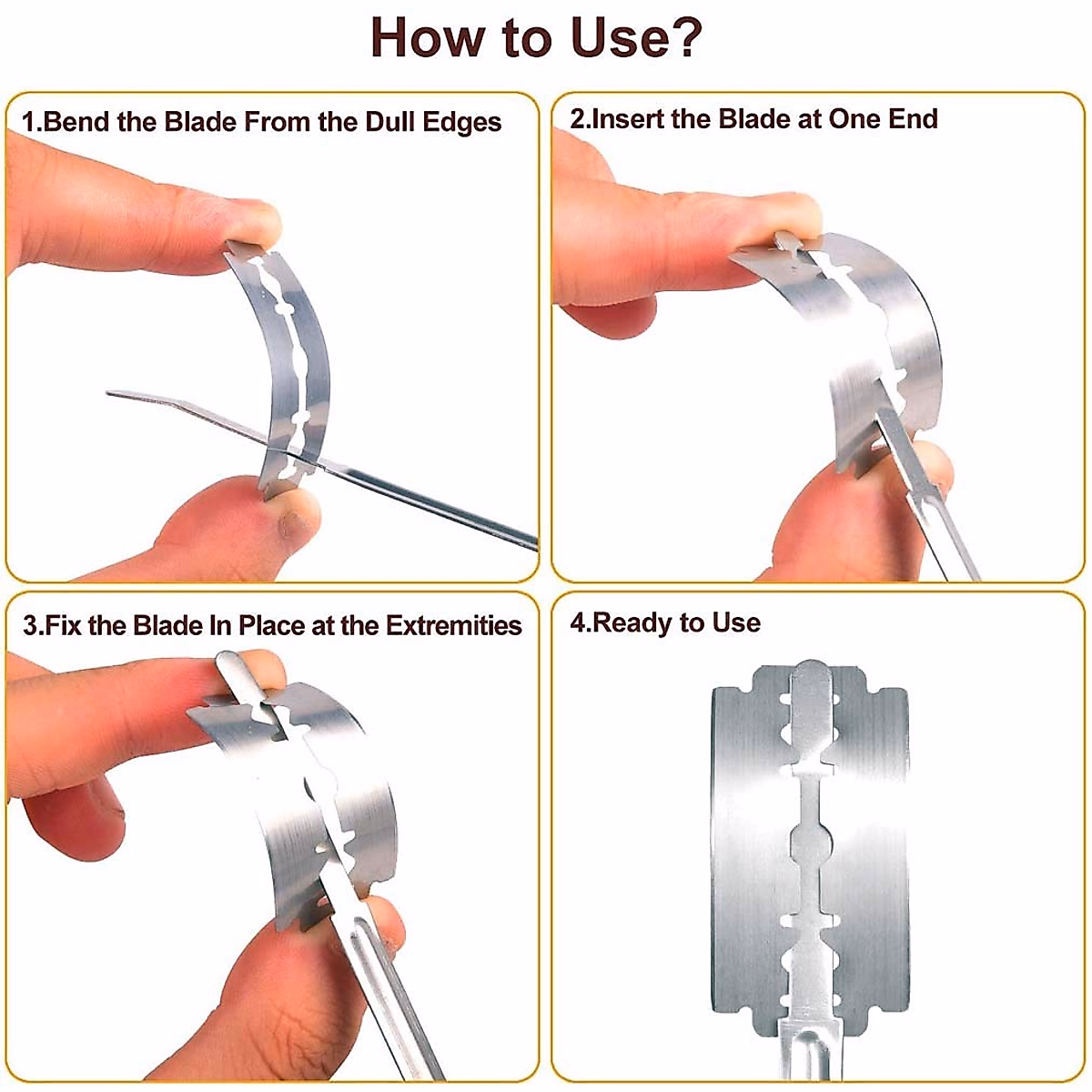 NT-ling Bread Cutter Slashing Tools,Bread Cutter Hand Crafted Bread Lame with 5 Blades and Leather Protective Cover for DIY Bread Dough Bakeware Kitchen