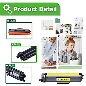 Aztech Compatible TN227 TN227Y Toner: Cartridge Replacement for Brother TN227 TN227Y TN-227Y TN223Y MFC-L3750CDW MFC-L3770CDW HL-L3290CDW HL-L3270CDW HL-L3230CDW HL-L3210CW Printer (Yellow, 1-Pack)