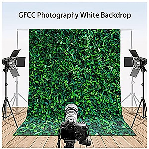 Holiyjog 7x5FT Green Leaves Photography Backdrops Microfiber Nature Backdrop Birthday Background for Birthday Party Seamless Photo Booth Prop Backdrop Gift (7x5FT,01)