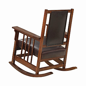 Coaster Home Furnishings CO- Rocking Chair, Tobacco & Dark Brown (600058)