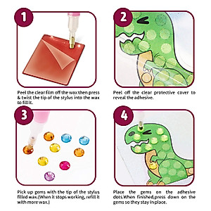 JOYIN 28 Packs Valentine Cards with Gem Diamond Painting Kits Make Your Own Stickers, Valentine's Day DIY Craft, Classroom Exchange Gifts and Prizes, Valentines Greeting Cards Diamond Art for Kids