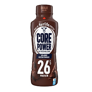 Fairlife Core Power 26g Protein Milk Shakes, Chocolate, (Pack of 2) Made with Canadian Milk, 414mL/14 fl. oz. (Shipped from Canada)