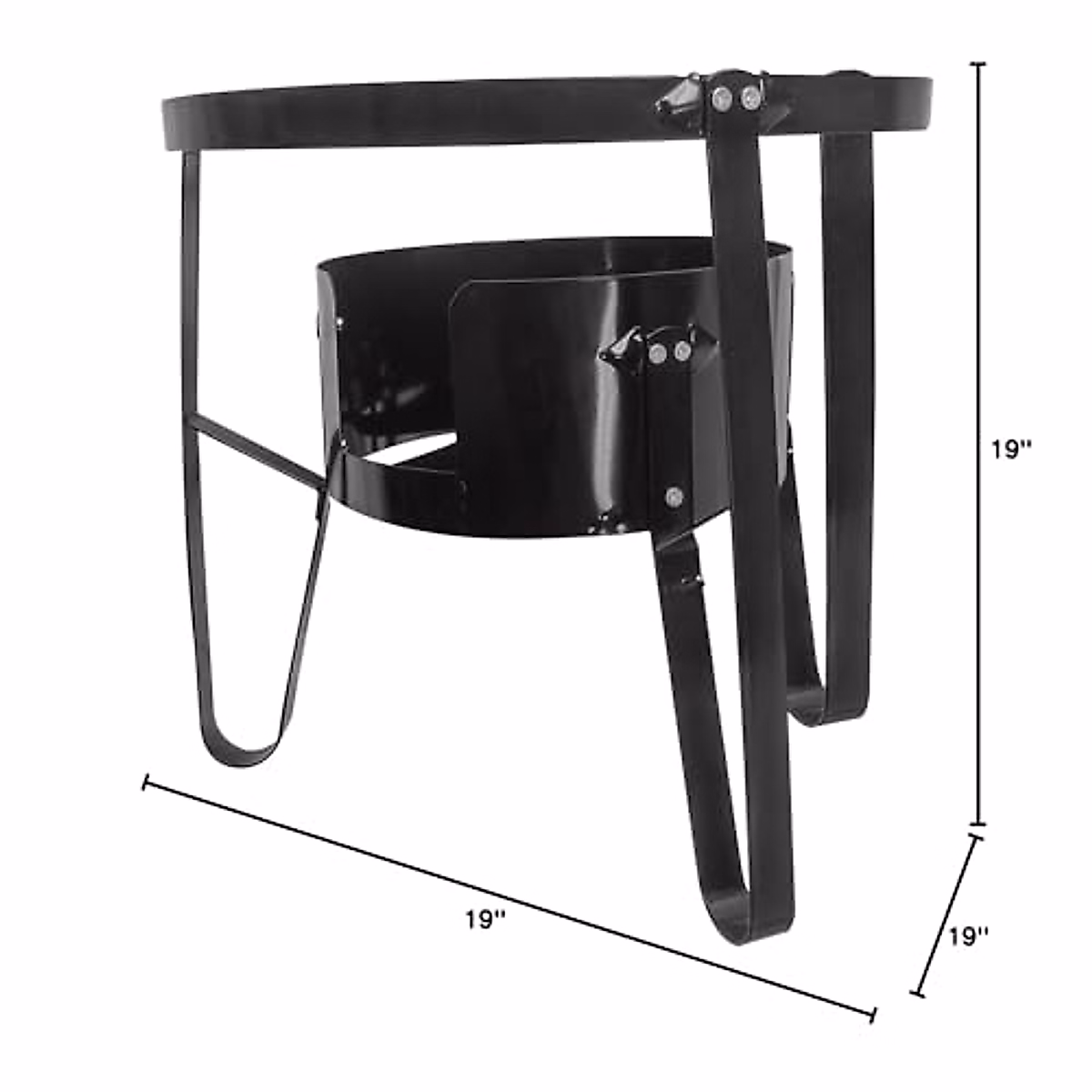 Premium Cast Iron Propane Burner With 19" Tall Stand Combo Cooker Outdoor Stove Portable High Pressure Gas Patio Deep Fry BBQ with Hose & Regulator