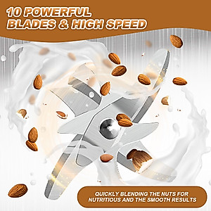 Yabound Nut Milk Maker, Automatic Soy Milk Maker, 20oz Nut Milk Maker Machine with Delay Start Keep Warm Self-Cleaning, Almond Milk Machin for Homemade Plant-Based Milk, Oat, Soy, Yogurt (White)