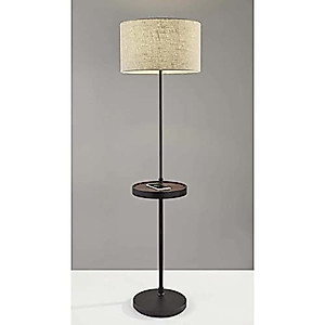 Adesso Oliver Wireless Charging Shelf Floor Lamp