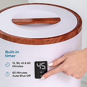 SereneLife Towel Warmer Bucket, with Customized Fragrance for Spa and Bathroom, Luxury Towel Heater Gifts for Him & Her, Auto Shut off, Fits 2 large Towels, Blankets, Bathrobes, PJ's (Cherry)