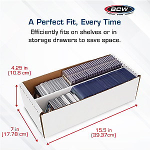 BCW Shoe 2 Row Storage Box (1600 Ct.) - Corrugated Cardboard Storage Box - BX-SHOE