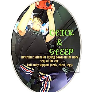 Click & Sleep - Back seat Lay Down Restraint System for Children 5-12y Old