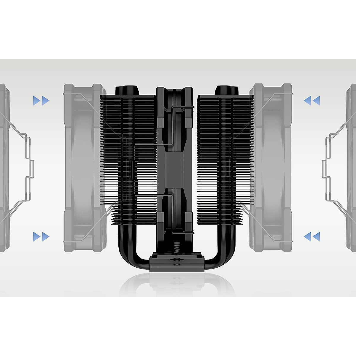 ID-COOLING SE-207-XT Slim 135mm Height All-black CPU Cooler 7 Heat Pipes Dual-Tower CPU Air Cooler with 120mm PWM Fan TDP 220W, CPU Fan for Intel 1700/1200/115X, AMD AM5/AM4