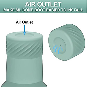 Affute Protective Silicone Boot for Stanley Quencher H2.0 40 oz & IceFlow Flip 20 oz 30 oz and hydroflask 12-24 oz, Anti-Slip Bottle Bottom Sleeve Cover (Eucalyptus)