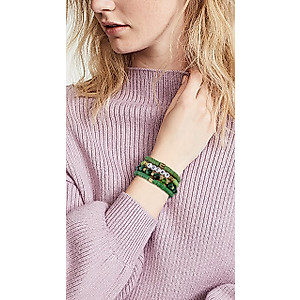 GOOTII Green Bracelets for Women Stackable Inspirational Message Clay Bead Crystal Stone Beaded Stretch Bracelets Set Friendship Boho Handmade Green Jewelry