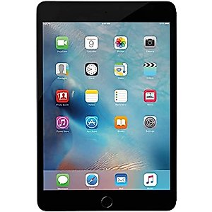 Apple iPad Mini 4, 128GB, Space Gray - WiFi + Cellular (Renewed)