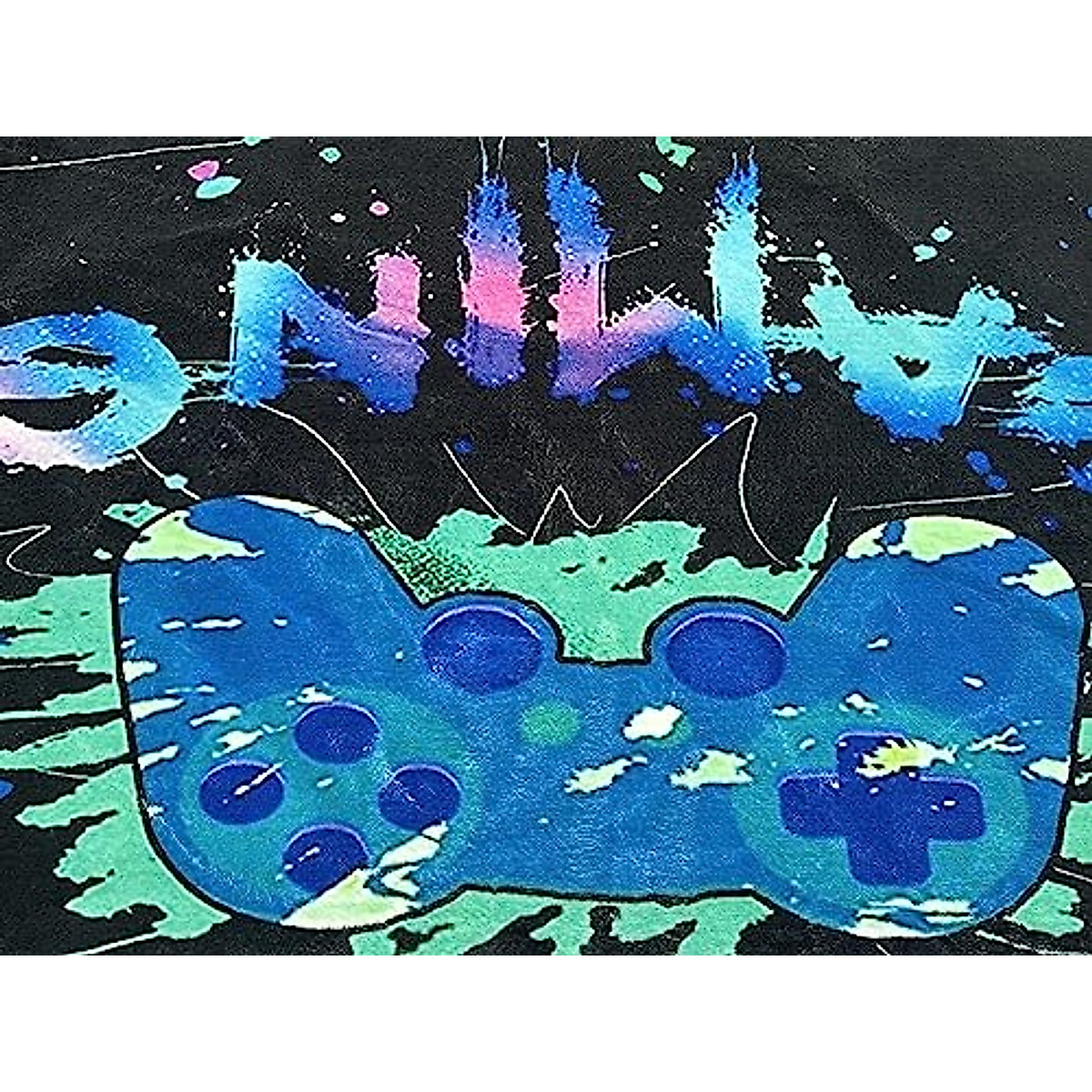 Carpet Boys Gaming Gamer Rug Gamepad Living Room Mat Gamer Bedroom Controller Rug Boys Non-Slip Doormat (Black,40x60cm16x24)