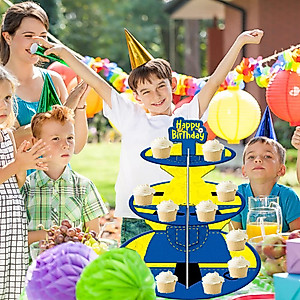 Cartoon Birthday Party Cakestand,3-Tier Cake Stand for Cartoon Theme Party Decorations Supplies