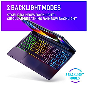 Phixnozar Keyboard Case for iPad 9th Generation (10.2 2021) / 8th (10.2 inch 2020) /7th (10.2 2019) / iPad Air 3rd Generation 10.5 2019/iPad Pro 10.5 2017– Stable Touchpad Function
