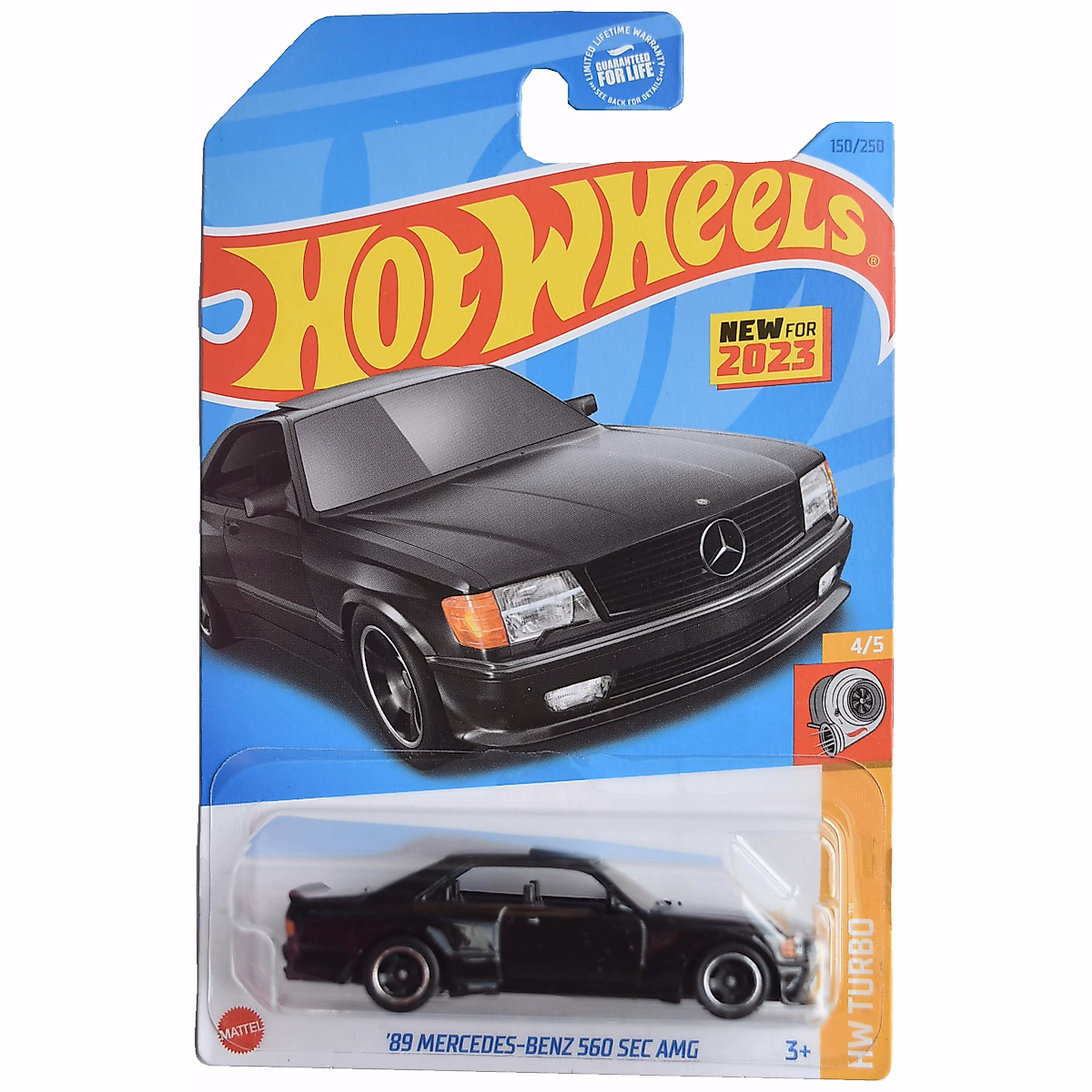 Hot Wheels '89 Mercedes Benz 560 Sec AMG, HW Turbo 4/5 [Black] 150/250