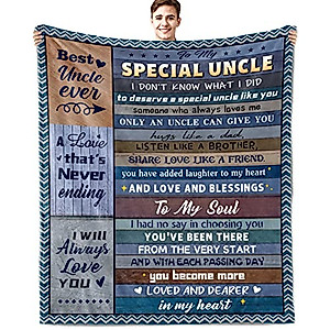 Tsefiwo Fathers Day Uncle Gifts - Best Uncle Gifts - Gifts for Uncle - Uncle Gifts from Niece, Nephew - Best Uncle Ever Gifts - Uncle Birthday Gifts Christmas Throw Blanket 60x50 Inch