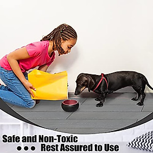 50 Pieces Peel and Stick Flooring Stickers 36 x 6 Inch Waterproof Floor Tiles Natural Grey Wood Grain DIY Self Adhesive Flooring Stickers for Living Room Bedroom Bathroom Kitchen Basement (Simple)