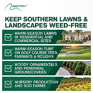 Sertay Herbicide (1.25 oz) by Atticus (Compare to Certainty) – Sulfosulfuron Weed Killer for Southern Lawns – Post Emergent Weed Control
