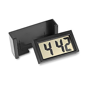 USTOPF1T Car Dashboard Digital Clock with Extra Large LCD Time and Display Date, Self-Adhesive Mini Electronic Clock with Bracket Holder, Suitable for Car Accessories, Desk, Home, Office
