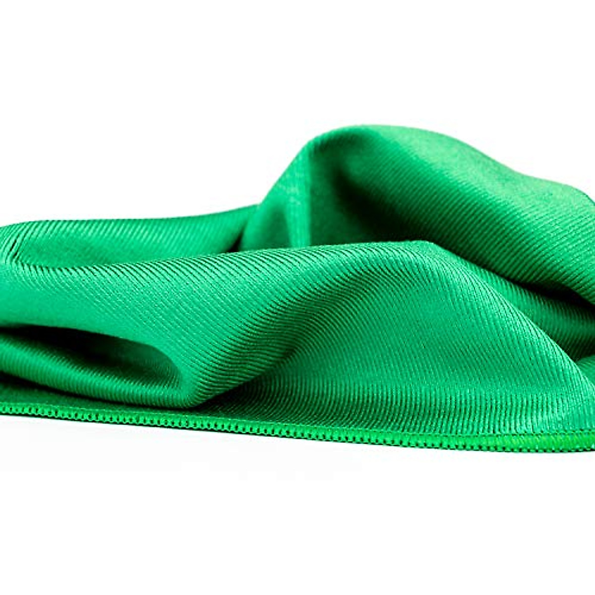 The Rag Company - Standard Microfiber Window, Glass, Mirror & Chrome Towels - Professional Cleaning & Detailing, Lint-Free, Streak-Free, 350gsm, 16in x 16n, Green (12-Pack)