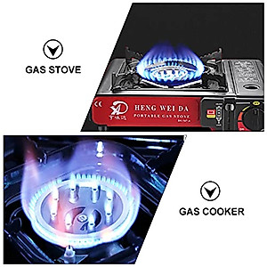 Portable Stove Outdoor Heavy Duty Portable Butane Stove Burner Outdoor Gas Cooker Burner Windproof Barbecue Stove Cassette Gas Stove for Camping Picnic Camping Backpack