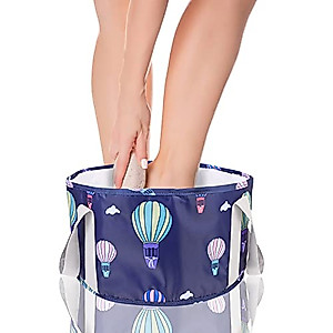 DOITOOL 1pc Portable Collapsible Travel Basin Multi- Functional Foldable Water Basin Practical Warmer Ourdoor Indoor