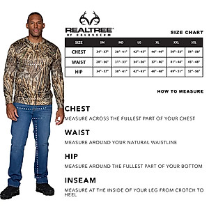 Realtree Men's Essential Camo Lightweight Performance Long Sleeve Shirt (RT MAX-7, Small)