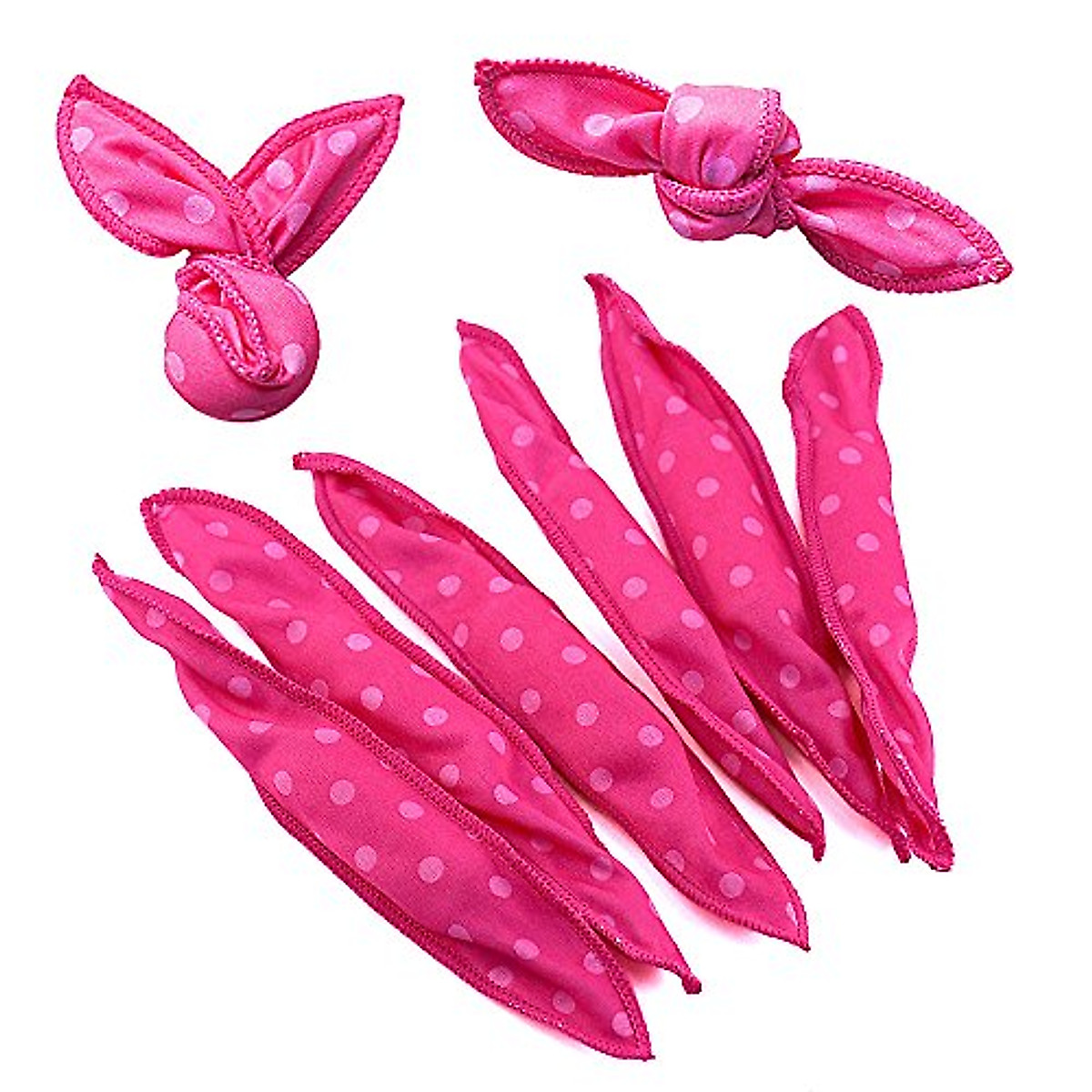 Locisne 20pcs No Heat Curlers You Can Sleep in, Hair Rollers for Long Hair DIY(Pink)