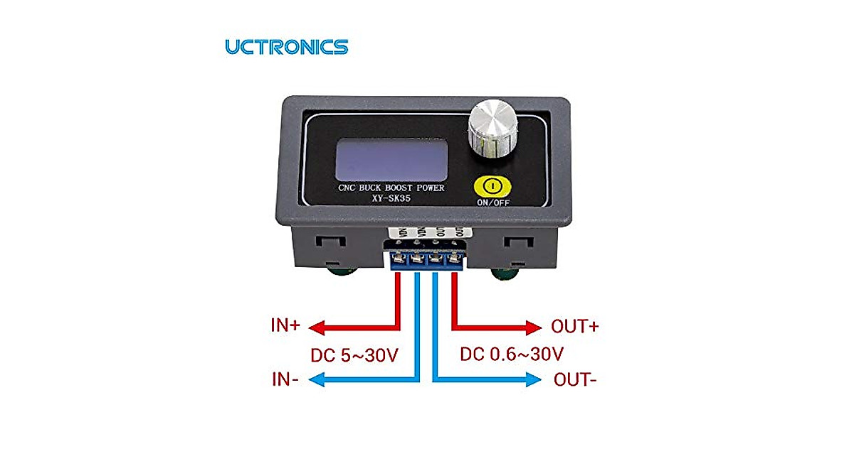 UCTRONICS DC 9V 12V 24V 4A Variable Power Supply 5-30V to 0.6-30V ...