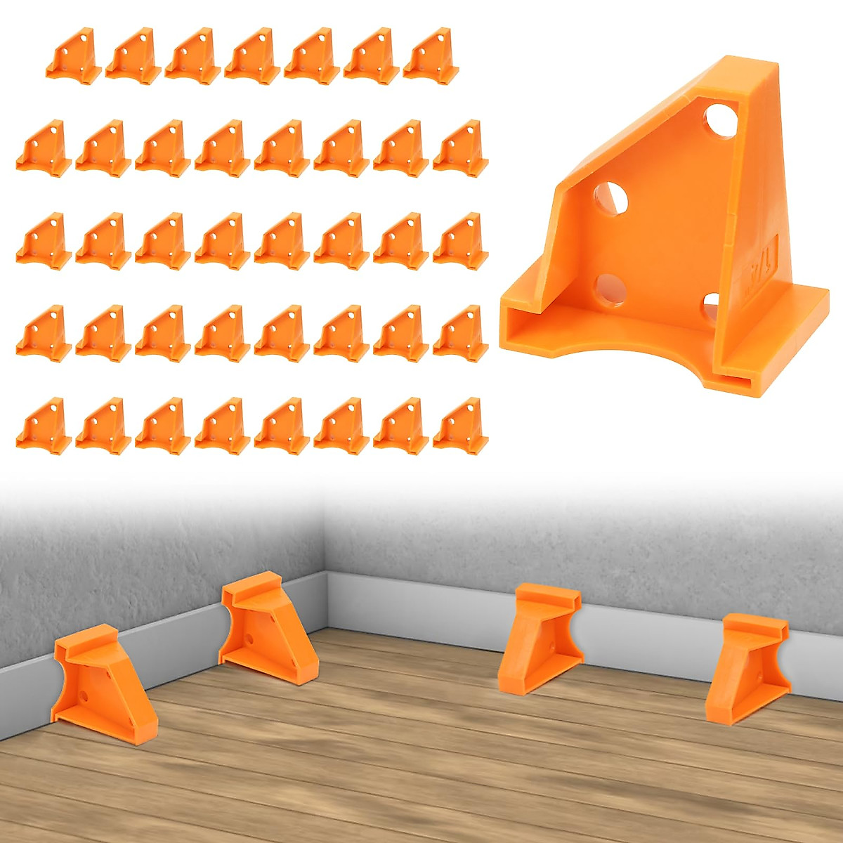 yeesport 40 Pcs Flooring Spacers, Laminate Wood Flooring Tool Kit with 1/4" & 1/2" Gap, Floor Installation Tools for Wood, Vinyl Plank, Hardwood, Bamboo, LVT, Subfloor Panels