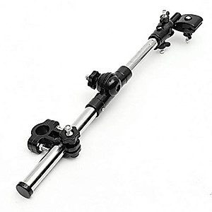 Umbrella Mount Holder, Adjustable Umbrella Mount Stand No Need Wrench to Attach/Detach Umbrella Clamp for Wheelchair, Walker, Rollator, Bicycle, Pram, Stroller(Black)