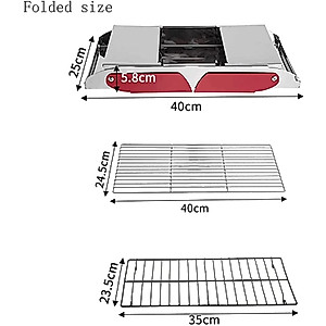 RMENST Charcoal Grill Mini Stainless Steel Folding Portable BBQ for Outdoor Cooking Camping Hiking Picnics