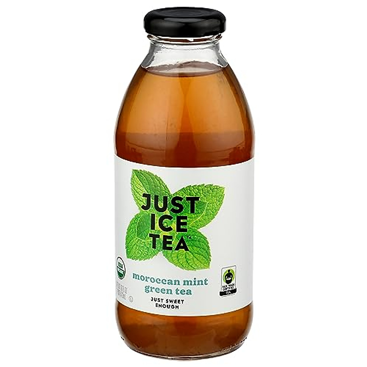 Eat The Change Just Ice Tea Organic Moroccan Mint Green Tea, Kosher, 16 Fluid Ounces (Pack Of 12)