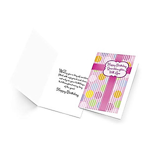 Granddaughter Birthday Card | Made in America | Eco-Friendly | Thick Card Stock with Premium Envelope 5in x 7.75in | Packaged in Protective Mailer | Prime Greetings (Birthday Present)