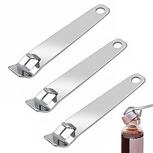 3 Pack Mini Vial Openers - Versatile Stainless Steel Oral Liquid Decappers for Botox, Medicines, and Beverages - Compact and Durable Bottle Opener Tool for Nurses, Pharmacies, and Home Use