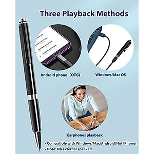 64GB Digital Voice Recorder - 3072Kbps, XIXITPY Voice Activated Recorder with PCM Noise Reduction for Lectures Meetings Classes, Audio Recorder for Portable MP3 Playback