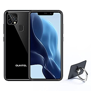 OUKITEL C22 Unlocked Cell Phone, 2021 Dual SIM Smartphone 5.86 Inch HD Screen+, 4GB+128GB Android 10 T-Mobile, Rear 3 Camera Face/Fingerprint ID(Black)