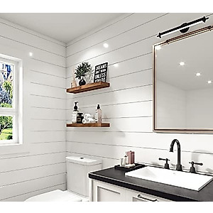 ROOREVO Floating Shelves Wall Mounted, Wood Wall Shelves , Rustic Wall Decor for Bathroom, Bedroom, Living Room, Kitchen，Set of 2……